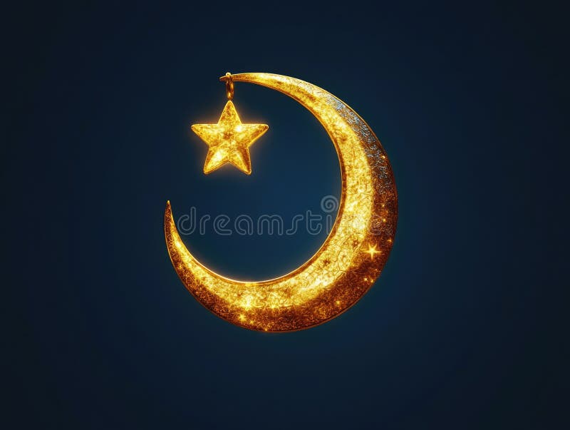 Islamic Moon Star Symbol stock illustration. Illustration of moon - 361859272