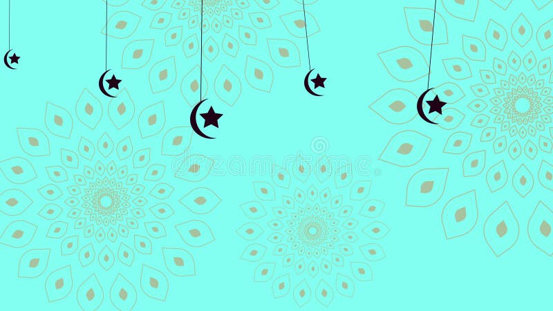 Symbol of Islam Swings on Blue Background Stock Video - Video of ...