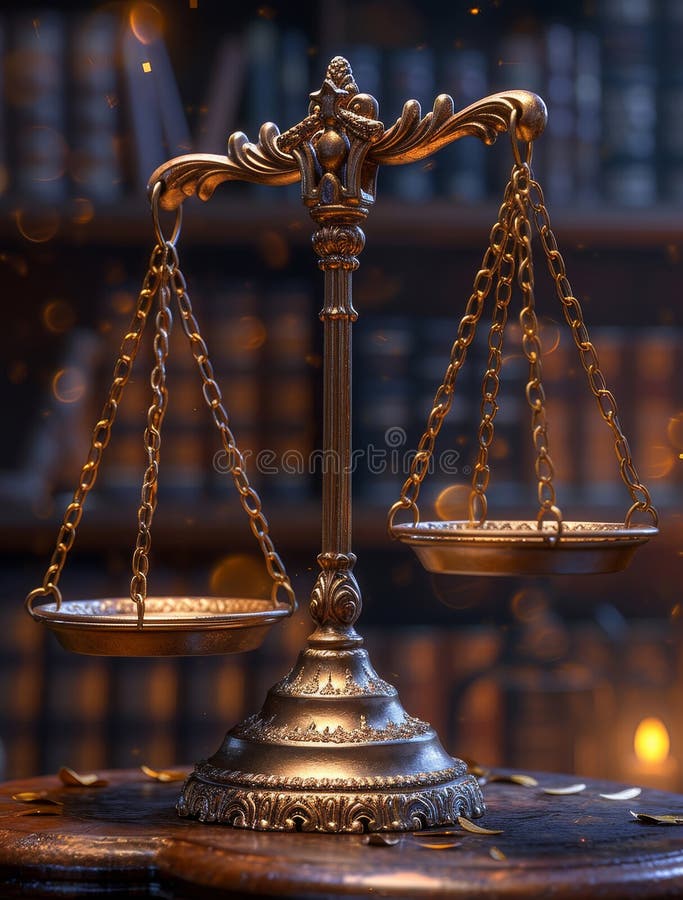 Symbol of Law and Justice Law and Order Concept Focus on the Scales ...