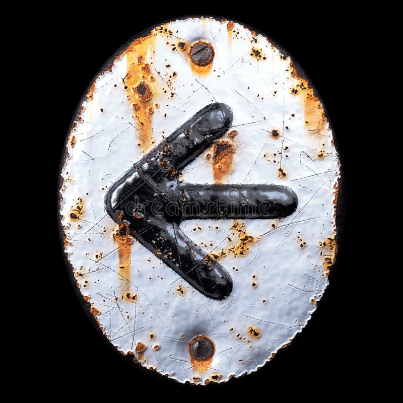 Symbol Left Arrow Made of Forged Metal on the Background Fragment of a ...
