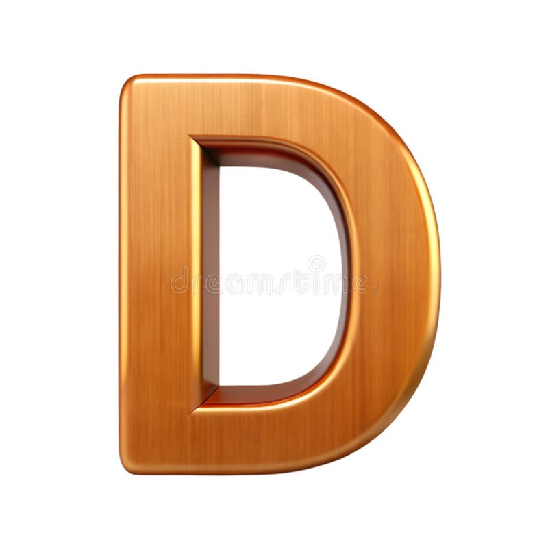 Symbol of Letter D Isolated on White Background Stock Illustration ...