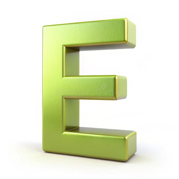 Symbol of Letter E Isolated on White Background Stock Photo - Image of ...