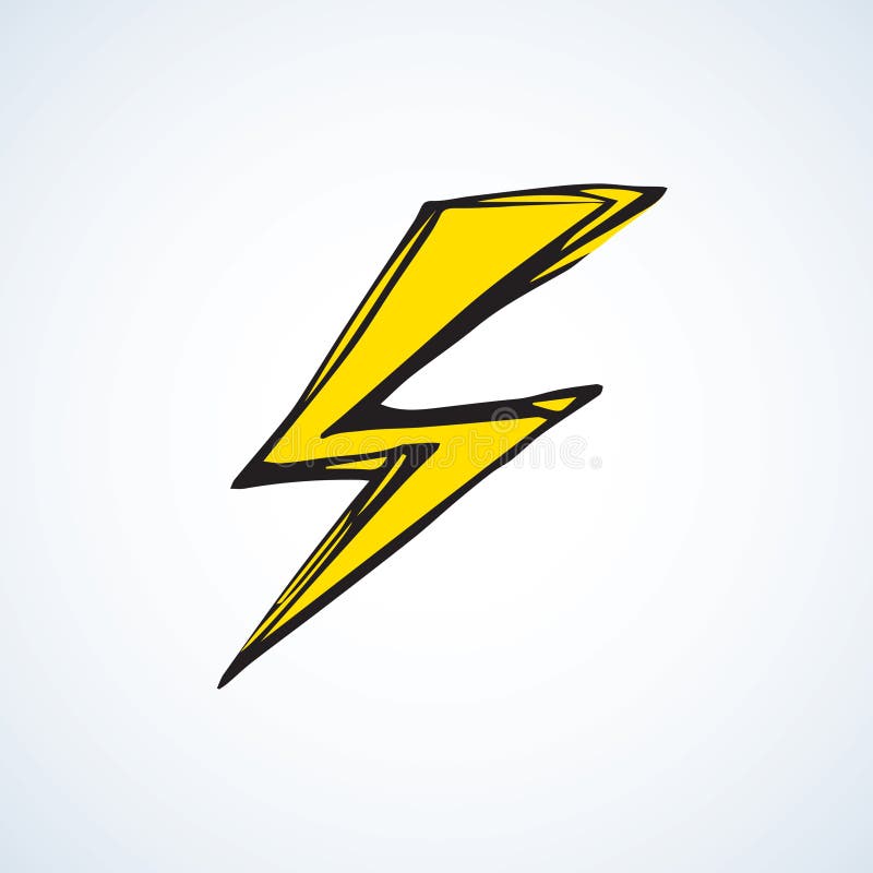 Symbol of Lightning. Vector Illustration Stock Vector - Illustration of ...