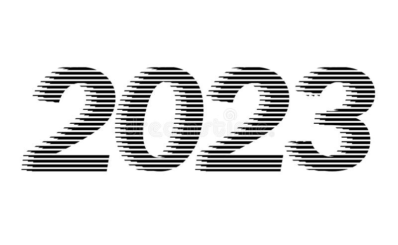 Symbol of 2023 in lines. stock vector. Illustration of symbol - 261570632
