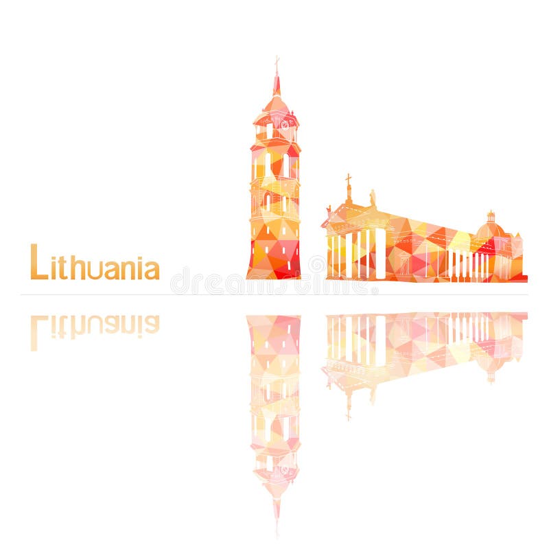 Symbol of Lithuania stock illustration. Illustration of monuments ...