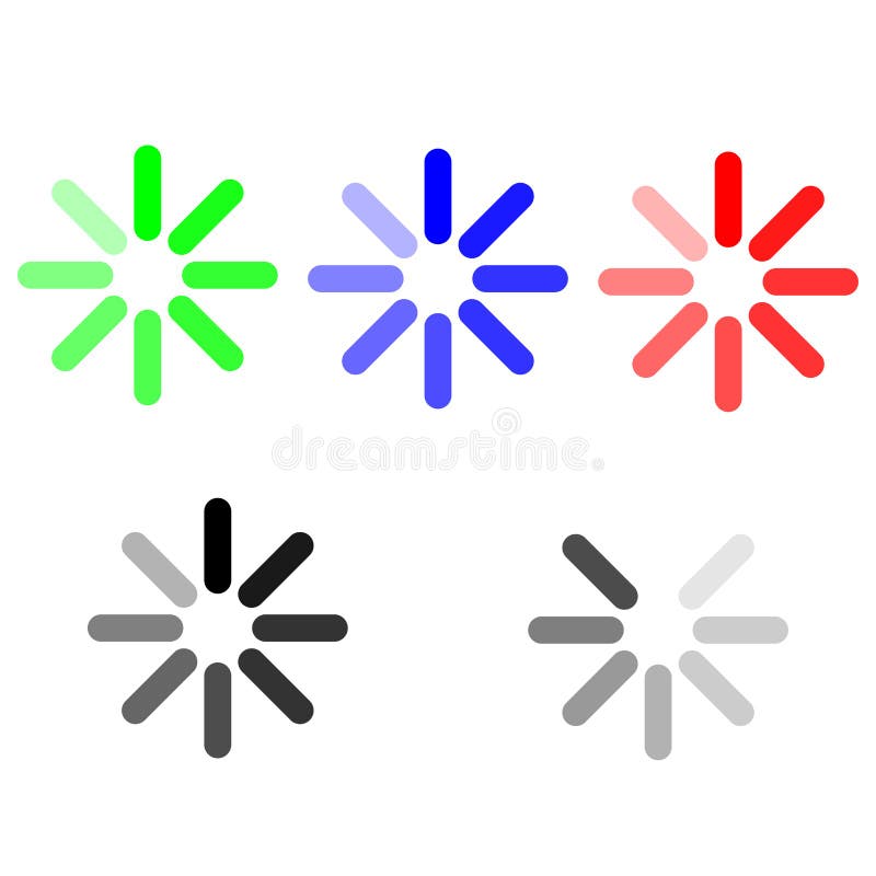 The Symbol Loading Green Blue Red Grey. Stock Vector - Illustration of ...