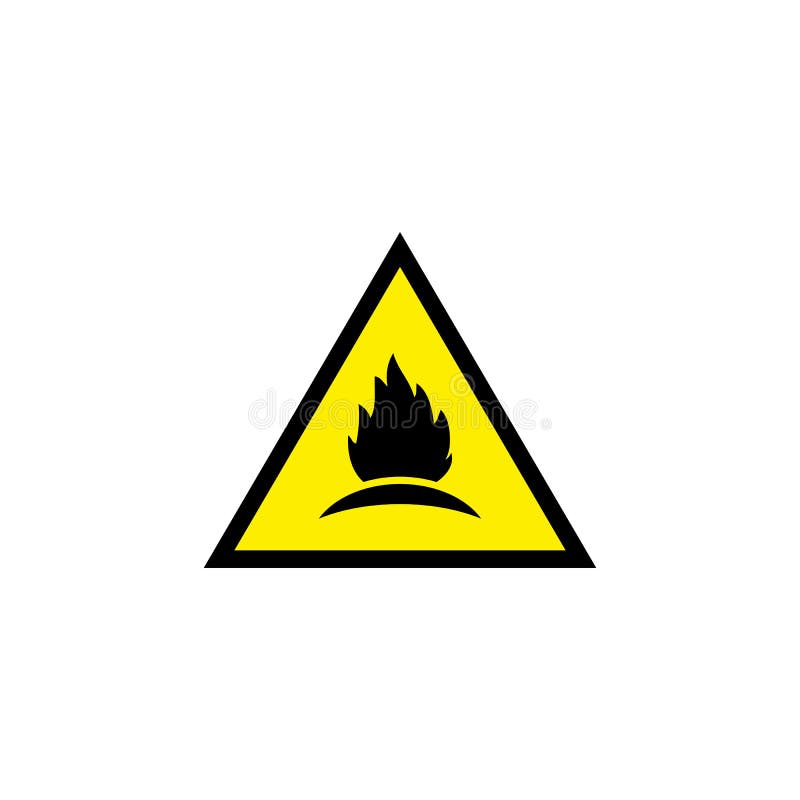 Symbol and Logo about Warning of Highly Flammable Material Stock Vector ...