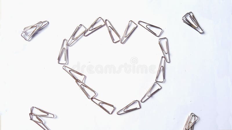 Symbol of Love from a Collection of Paper Clips Stock Image - Image of ...