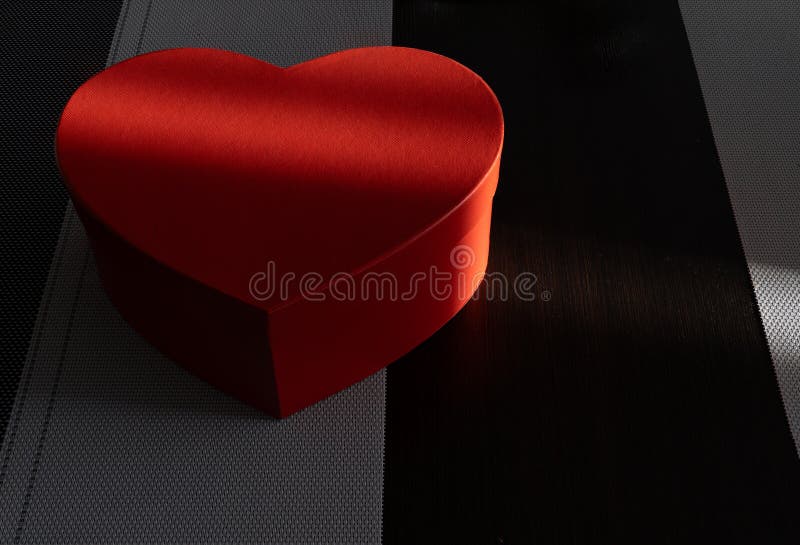 Symbol of Love, Red Heart-shaped Box Stock Image - Image of sharing ...