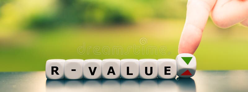 Symbol for a Lower R-value Reproduction Rate of the Corona Virus Stock ...