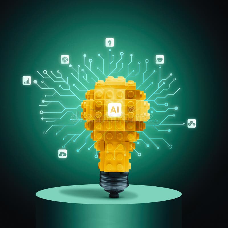 Symbol of Machine Learning, Neural Networks and Technological ...