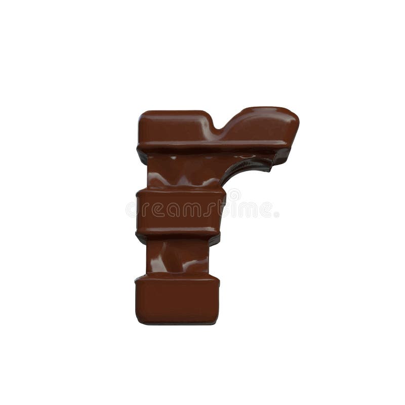 Symbol Made of Chocolate 3d. Letter R Stock Vector - Illustration of ...