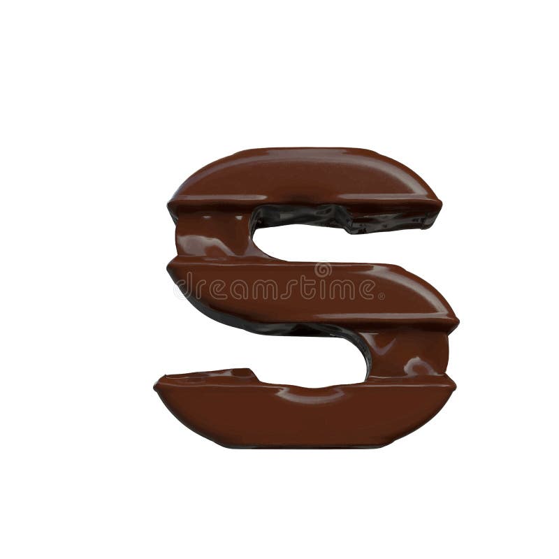 Symbol Made of Chocolate 3d. Letter S Stock Vector - Illustration of ...