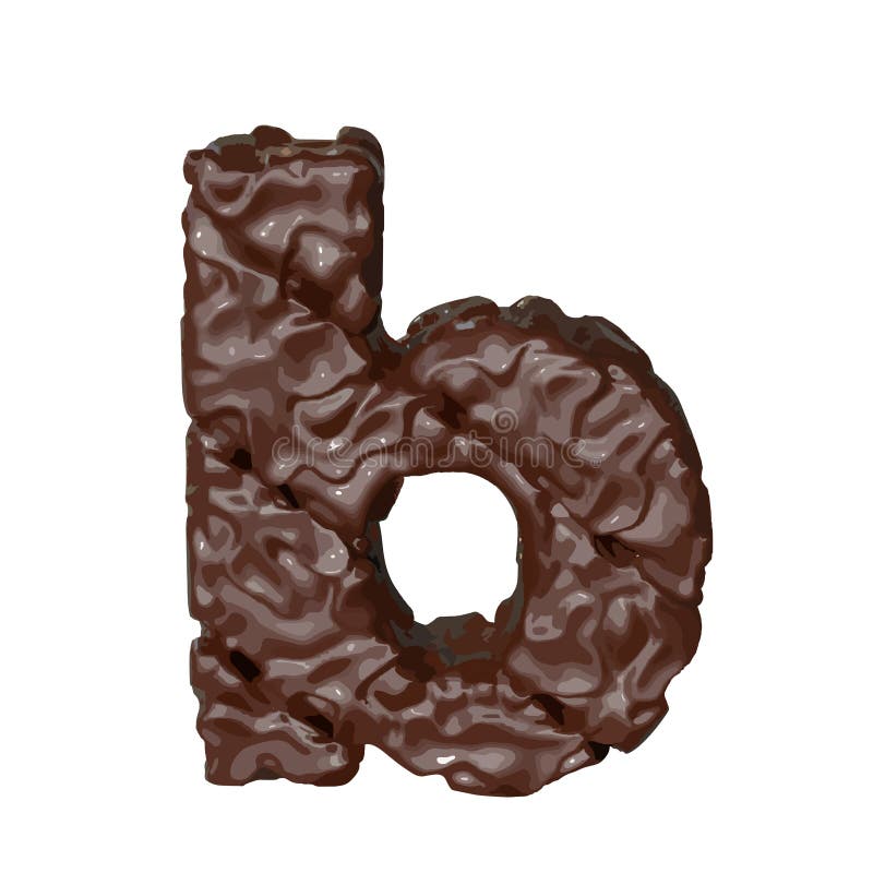 The Symbol Made of Chocolate. Letter B Stock Vector - Illustration of ...