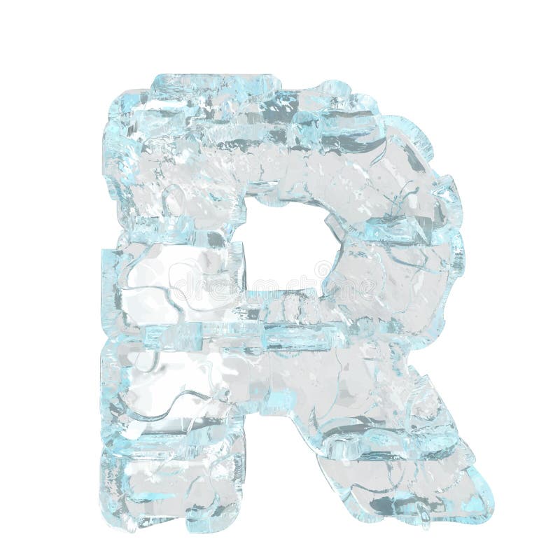 Symbol Made of Ice 3d. Letter R Stock Vector - Illustration of word ...
