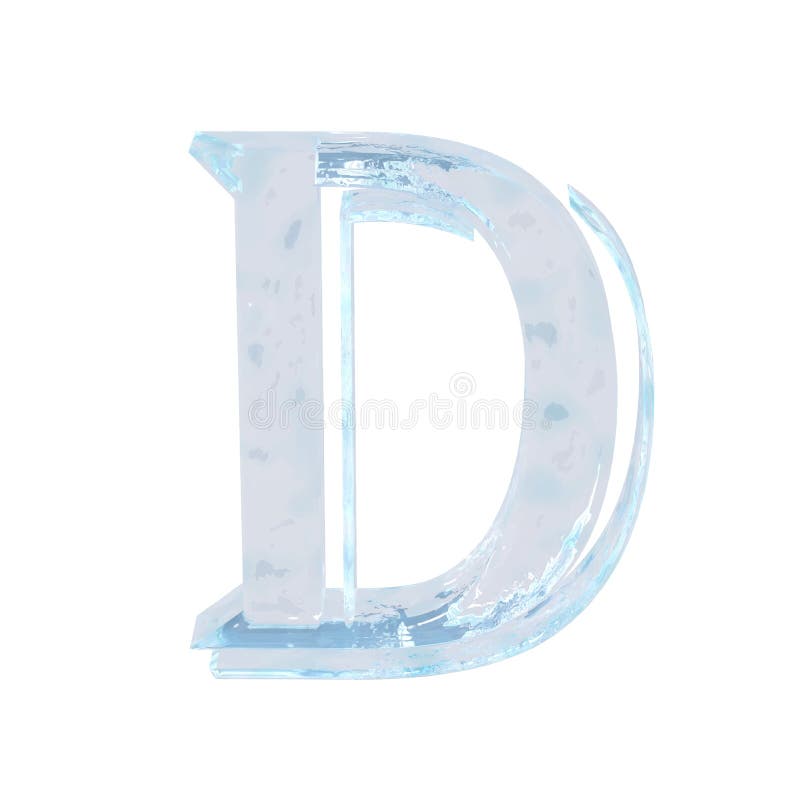 Symbol Made of Ice. Letter D Stock Illustration - Illustration of ...