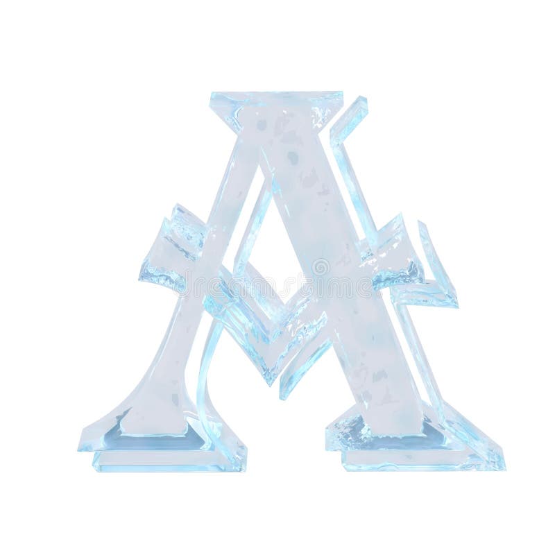 Symbol Made of Ice. Letter a Stock Illustration - Illustration of cool ...