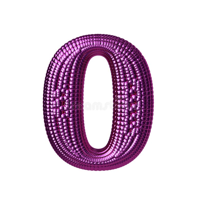 Symbol Made of Purple Balloons. Number 0 Stock Vector - Illustration of ...