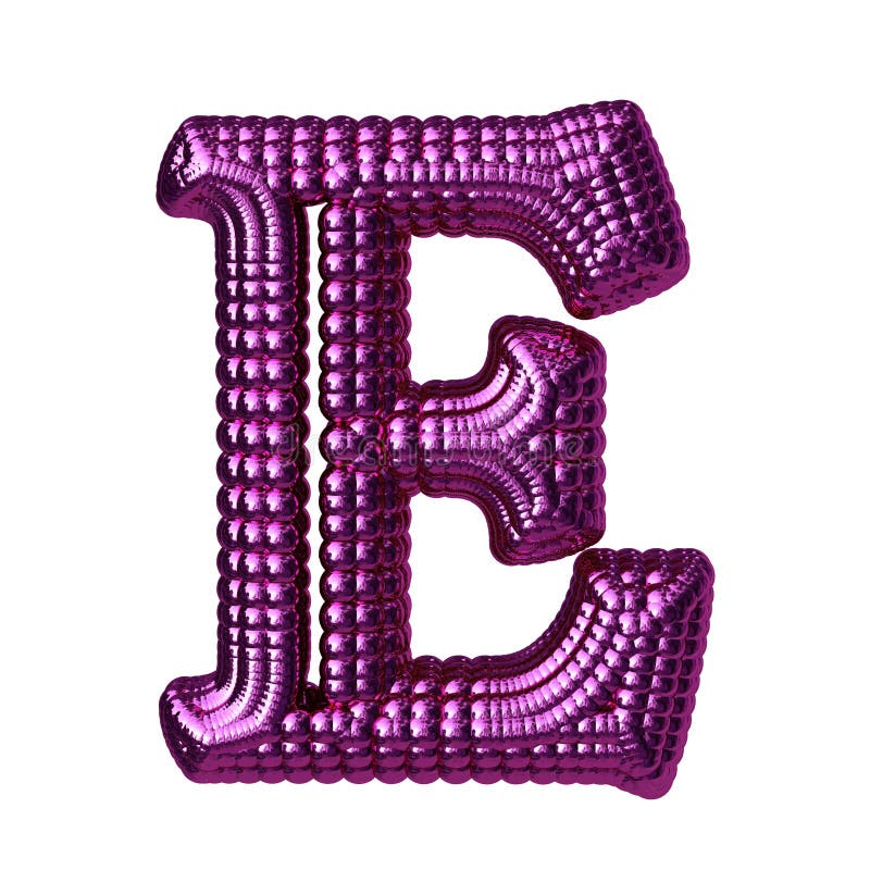 Symbol Made of Purple Spheres. Letter E Stock Vector - Illustration of ...