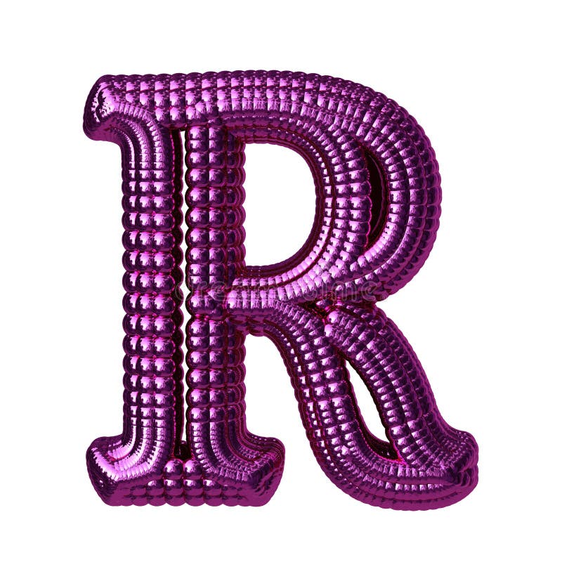 Symbol Made of Purple Spheres. Letter R Stock Vector - Illustration of ...