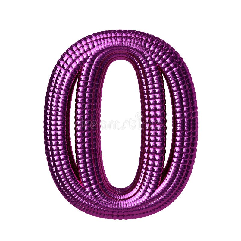 Symbol Made of Purple Spheres. Number 0 Stock Vector - Illustration of ...