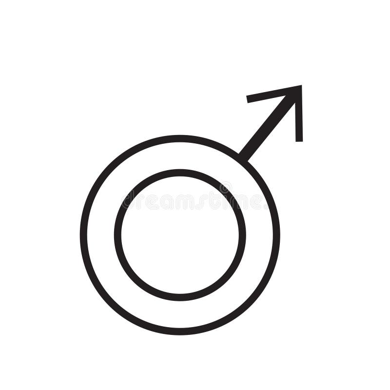 Symbol of Man Isolated on White, Stock Vector Icon Illustration Stock ...