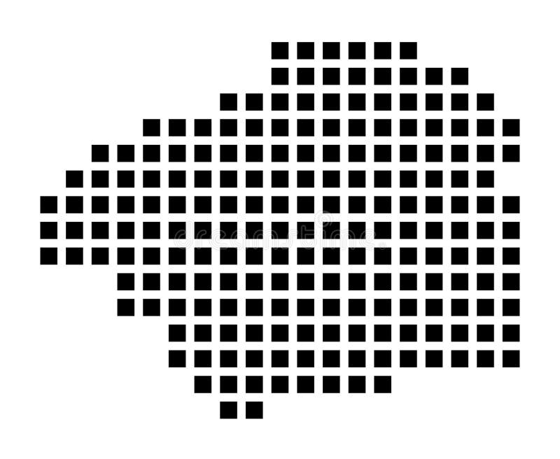 Abstract Map of Huerth (Germany) Stock Vector - Illustration of country ...