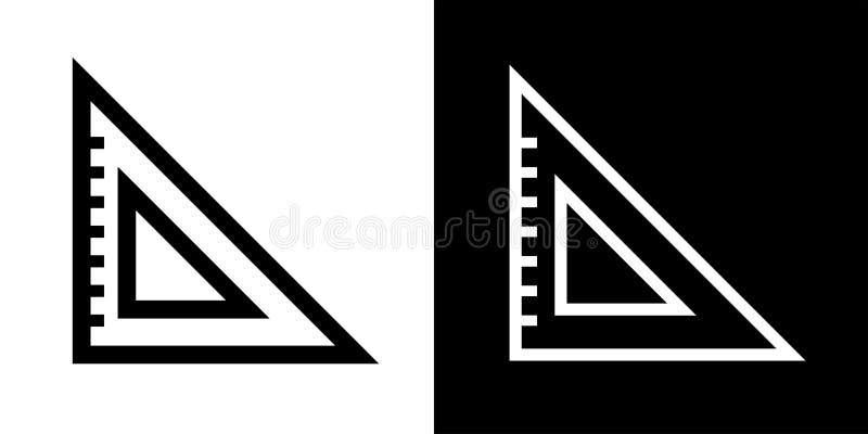 Set Square Icon. Triangular Ruler, Measurement or Drawing Attribute ...