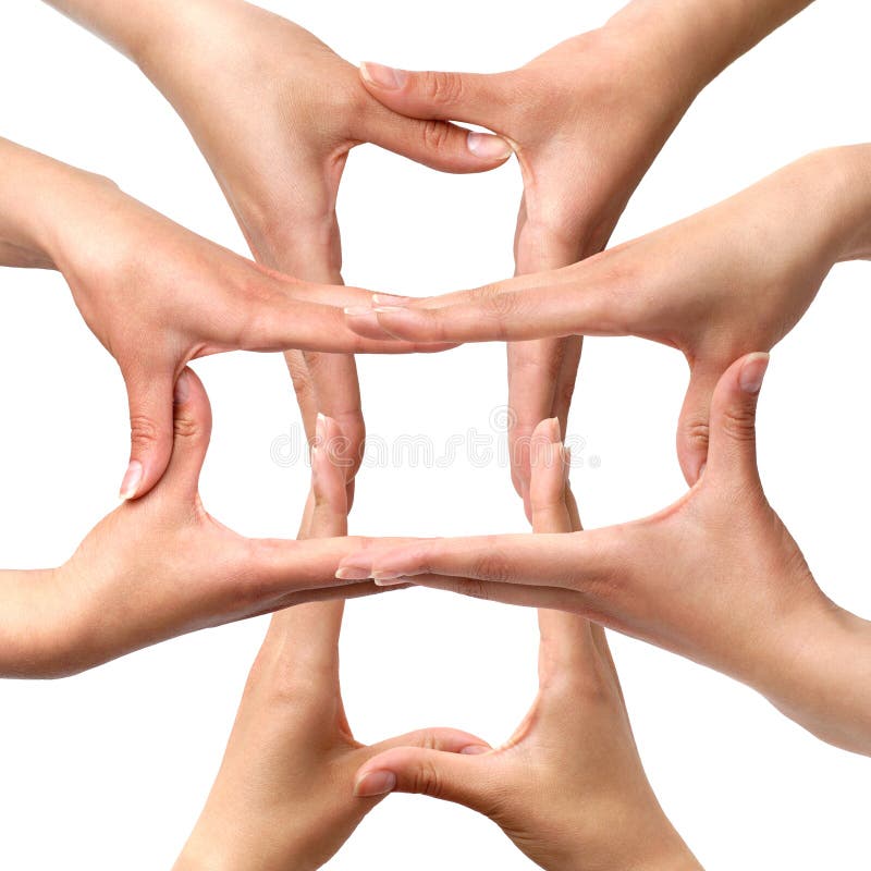 Cross Symbol Made from Hands Stock Photo - Image of healthcare ...