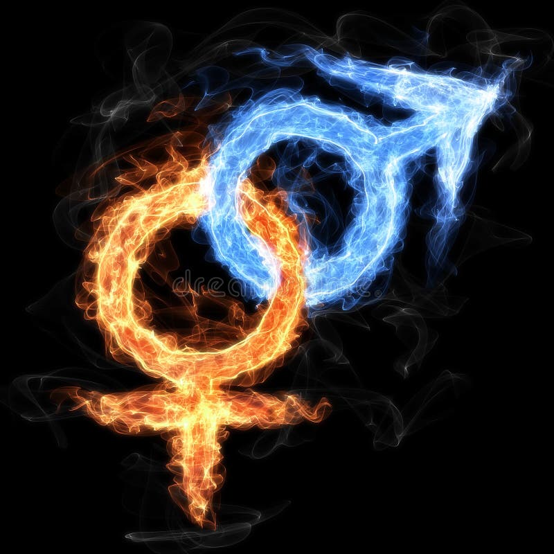 Fire Woman Man Symbol Men Women Ice Stock Illustrations – 1 Fire Woman ...