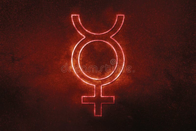 Symbol of Mercury, Mercury Sign, Astrology Mercury Planet Stock ...