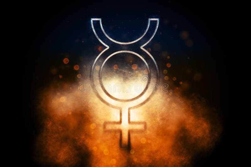 Symbol of Mercury, Mercury Sign, Astrology Mercury Planet Stock ...
