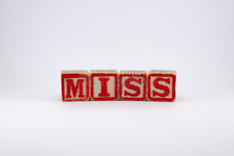 A Symbol of Miss in Wooden Cubes Stock Image - Image of beauty, miss ...