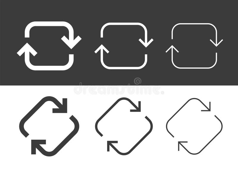 Movement of Arrows in the Shape of a Square or Diamond. Stock Vector ...