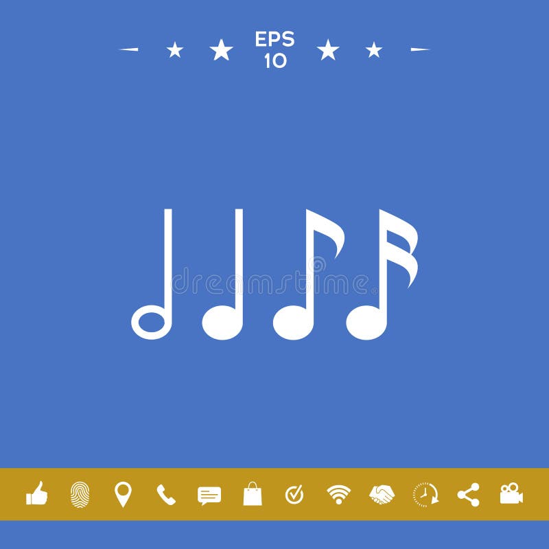 Sixteenth Note Symbol Quaver Eighth Note Music Symbol Postcard