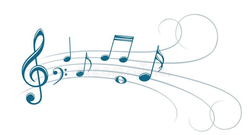 Symbol with music notes. stock vector. Illustration of clef - 118554731