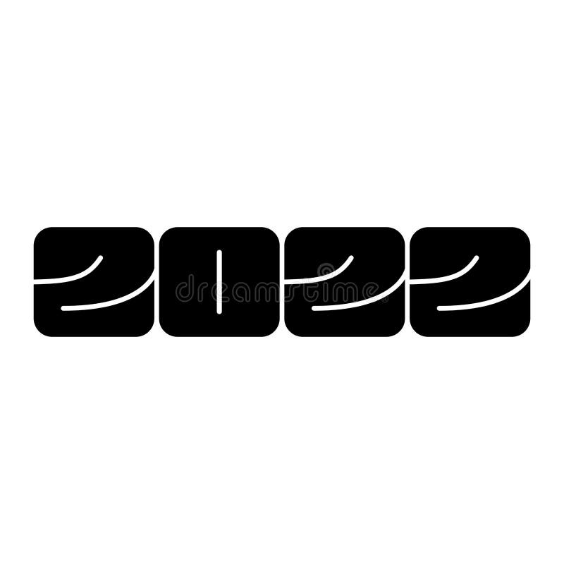 2022. Symbol of the New Year in Numbers. Vector . Stock Vector ...