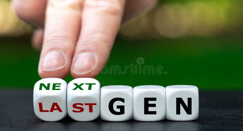 Symbol for the Next Generation. Hand Turns Dice and Changes the ...