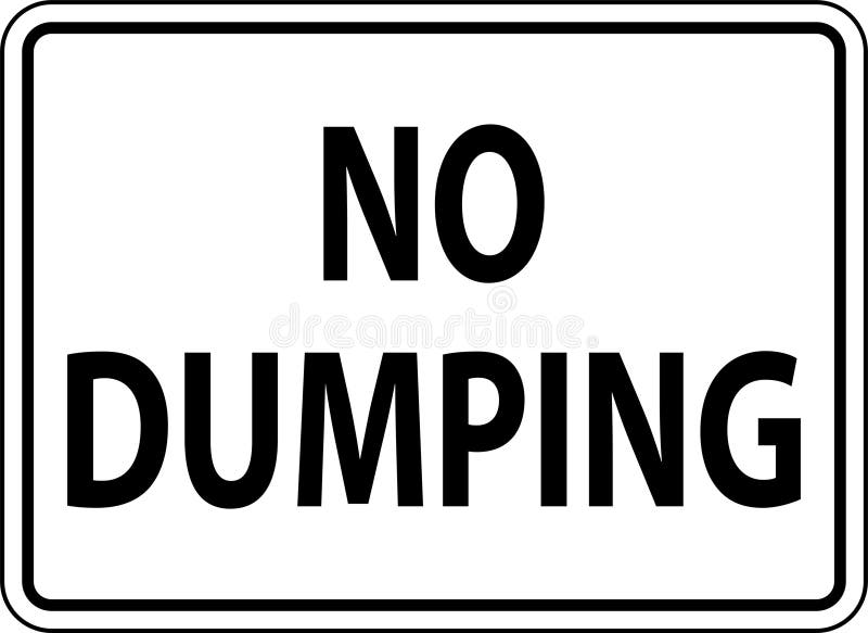 Symbol No Dumping Sign stock vector. Illustration of dumping - 301024961