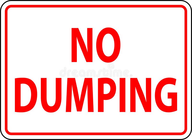 Symbol No Dumping Sign stock vector. Illustration of environment ...