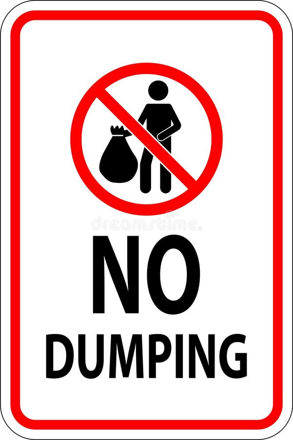 Symbol No Dumping Sign stock vector. Illustration of litter - 301025005