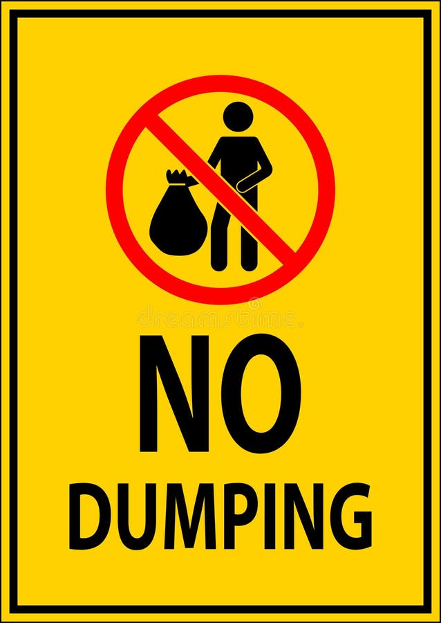 Symbol No Dumping Sign stock vector. Illustration of refuse - 301025013