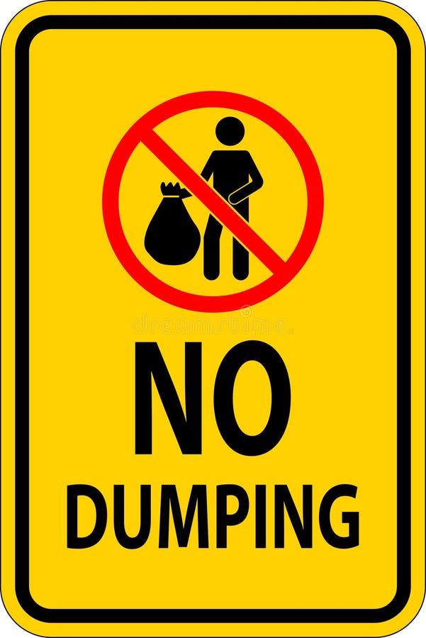 Symbol No Dumping Sign stock vector. Illustration of environmental ...