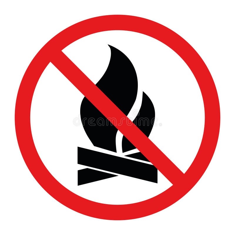 Symbol for Not Making a Fire Vector Illustration. Stock Illustration ...