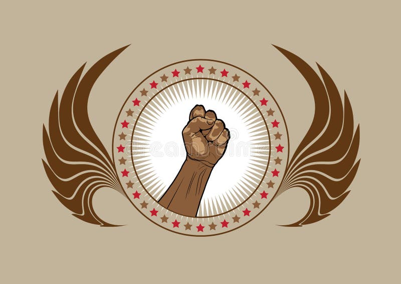Symbol Oder Emblem Der Geballten Faust Vektor Abbildung - Illustration ...