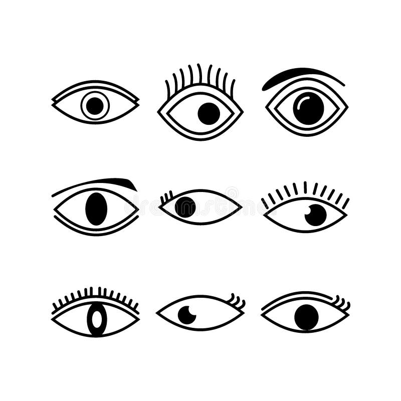 Symbol Oder Logo Isolierte Zeichensymbolvektorillustration Schauen ...