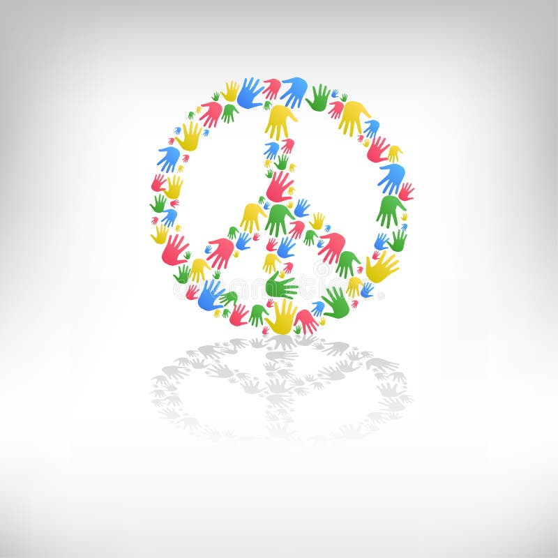 Symbol of Pacifism and Peace Stock Vector - Illustration of hand ...