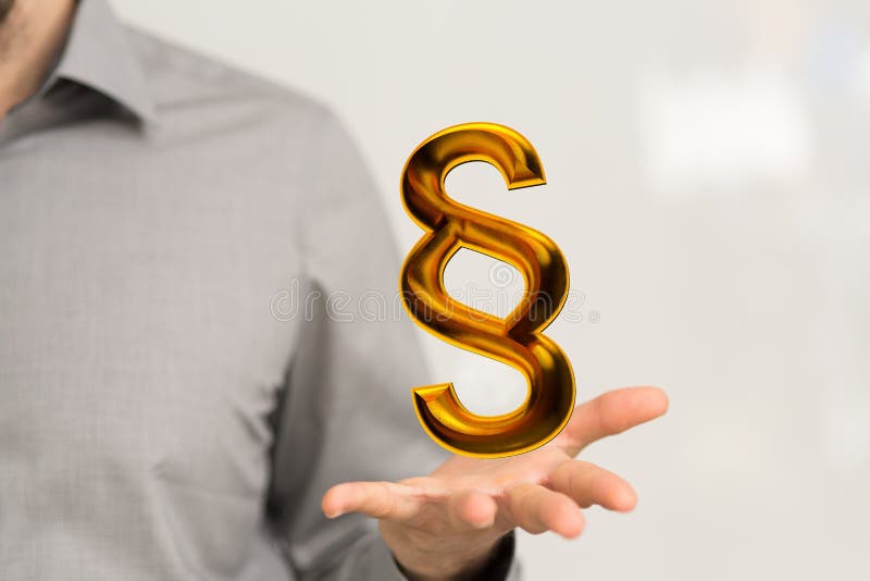 A Symbol Paragraph Law Sign Digital in Hand Stock Image - Image of ...
