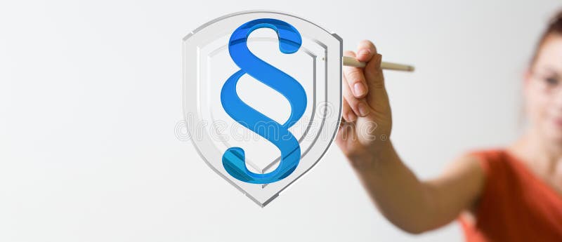 A Symbol Paragraph Law Sign Digital in Hand Stock Image - Image of ...
