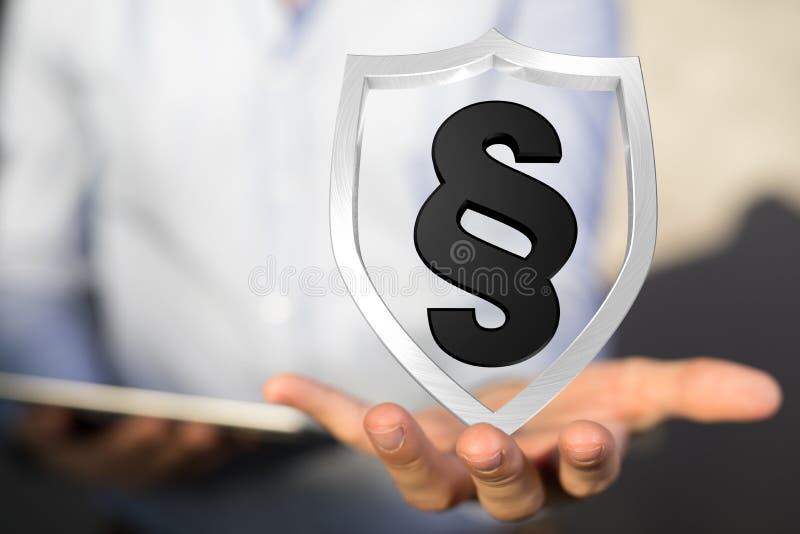 A Symbol Paragraph Law Sign Digital in Hand Stock Photo - Image of ...
